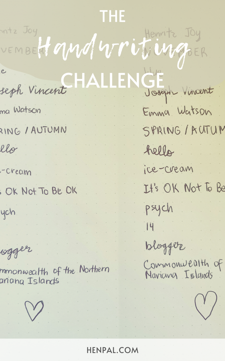 The Handwriting Challenge – HENPAL