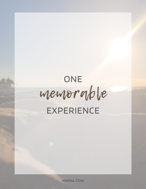 One Memorable Experience – HENPAL