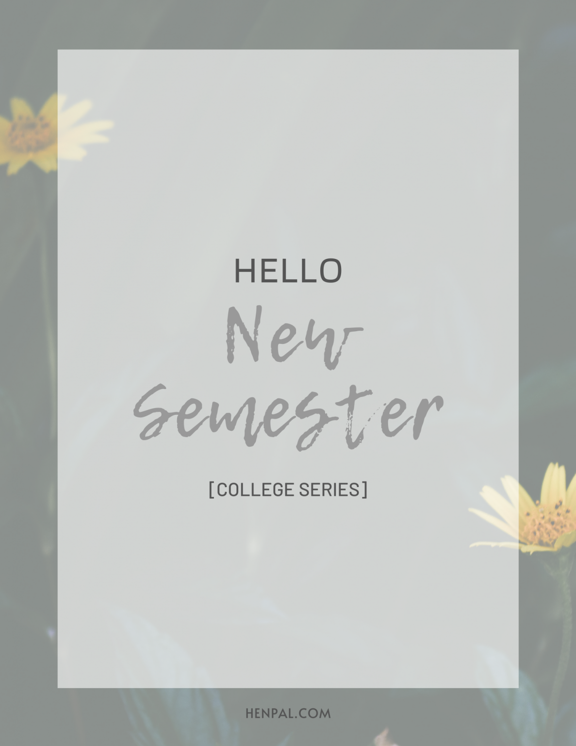 Hello New Semester | College Series – HENPAL
